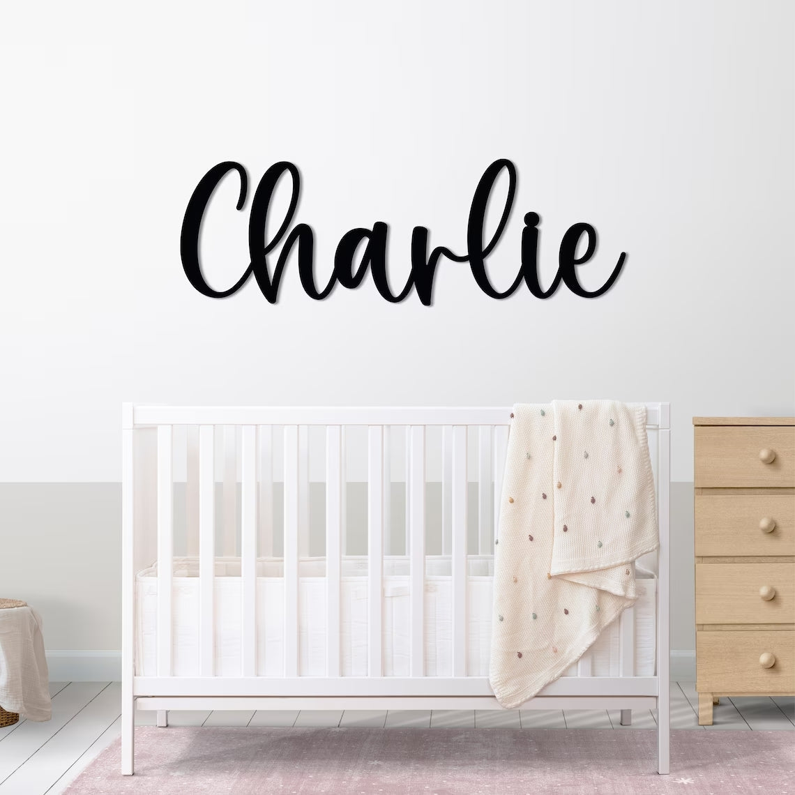 Custom Wooden Name Signs for Nursery, Baby Room Decoration, last name ...