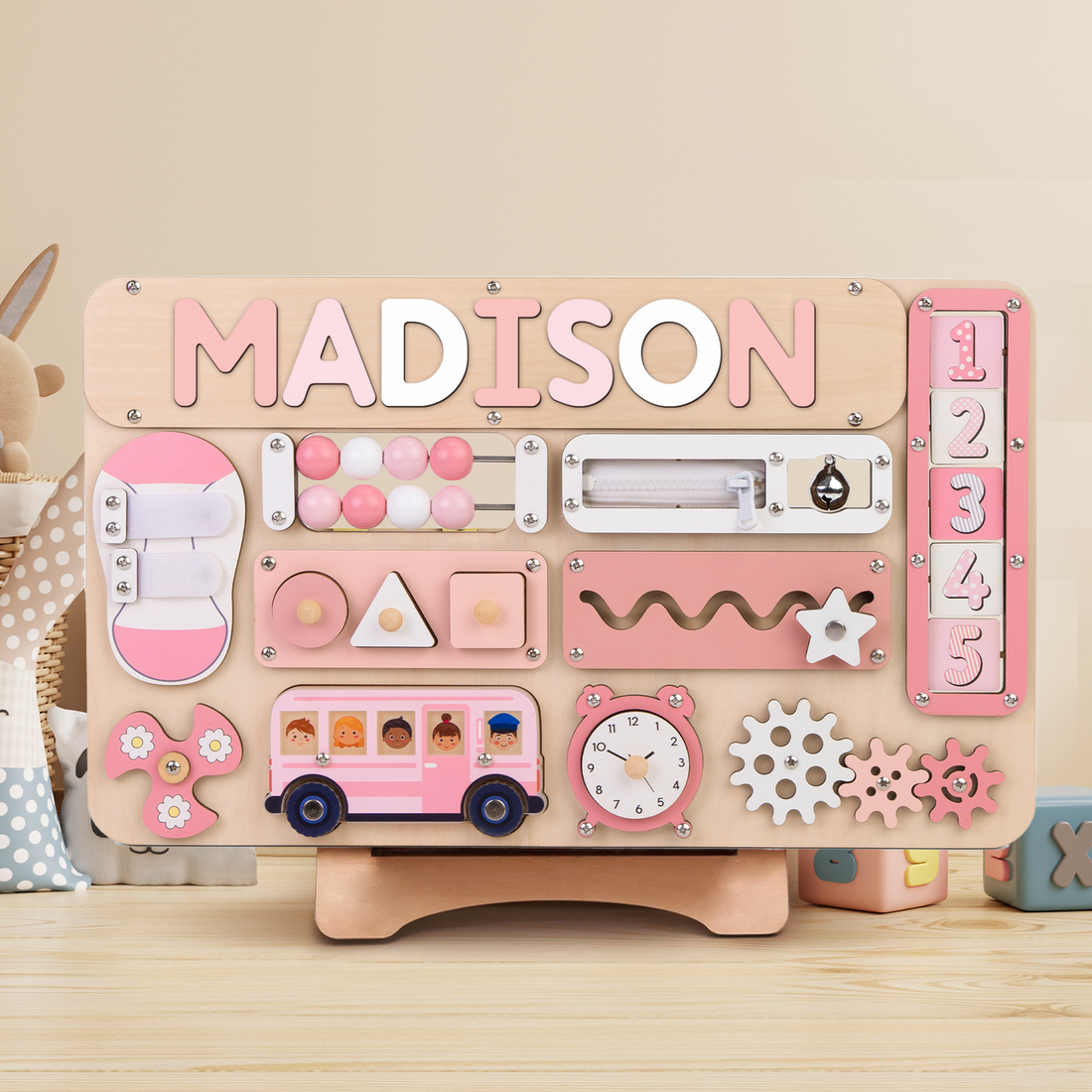 Montessori Busy Board for Toddlers, One Year Old Birthday Gift ...