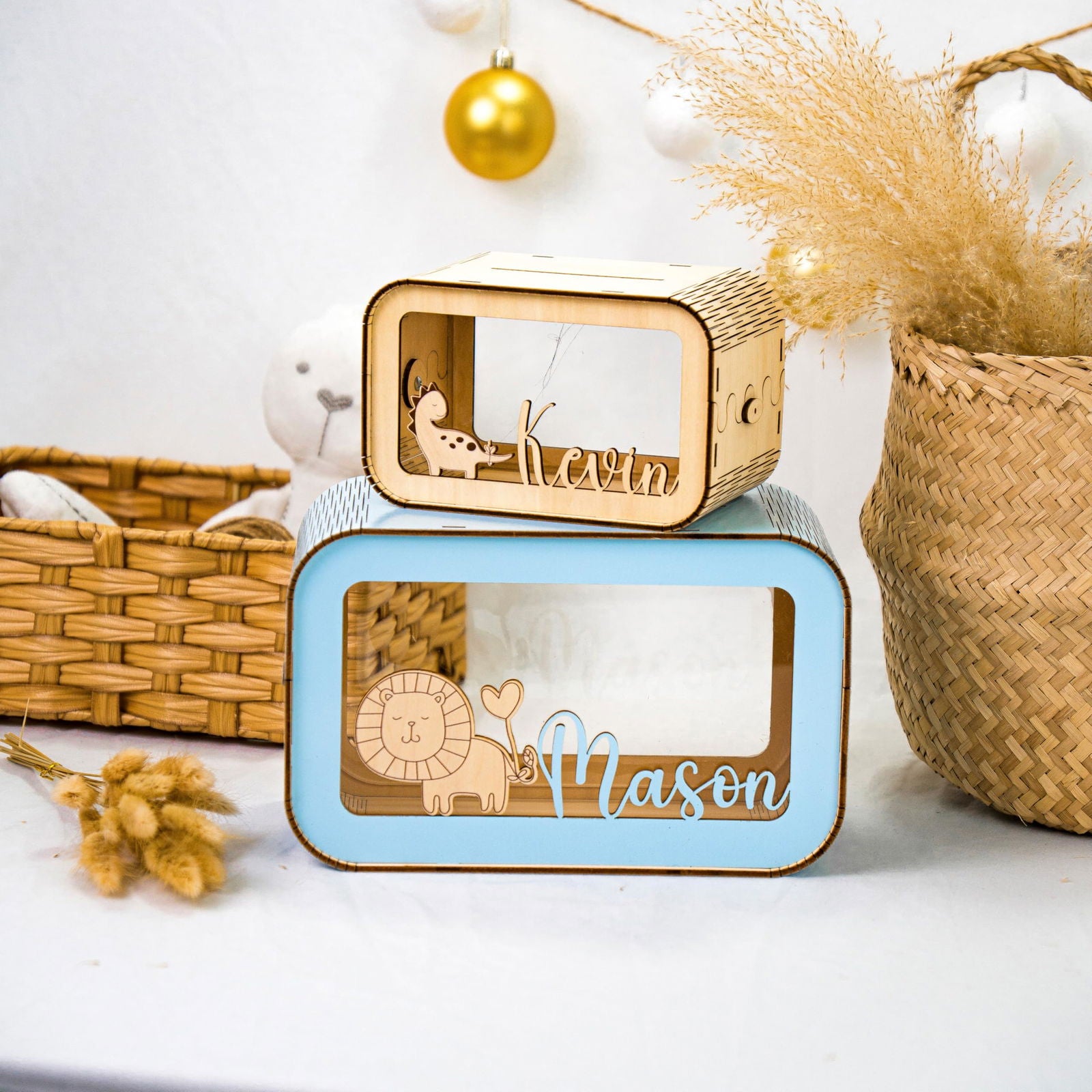 Personalized Piggy Bank For Kids, Kids Personalized Banks, Wooden Piggy ...